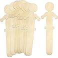 Amazon.com: CraftySticks, 50 Pack People Shaped Wooden Craft Sticks, 5. ...