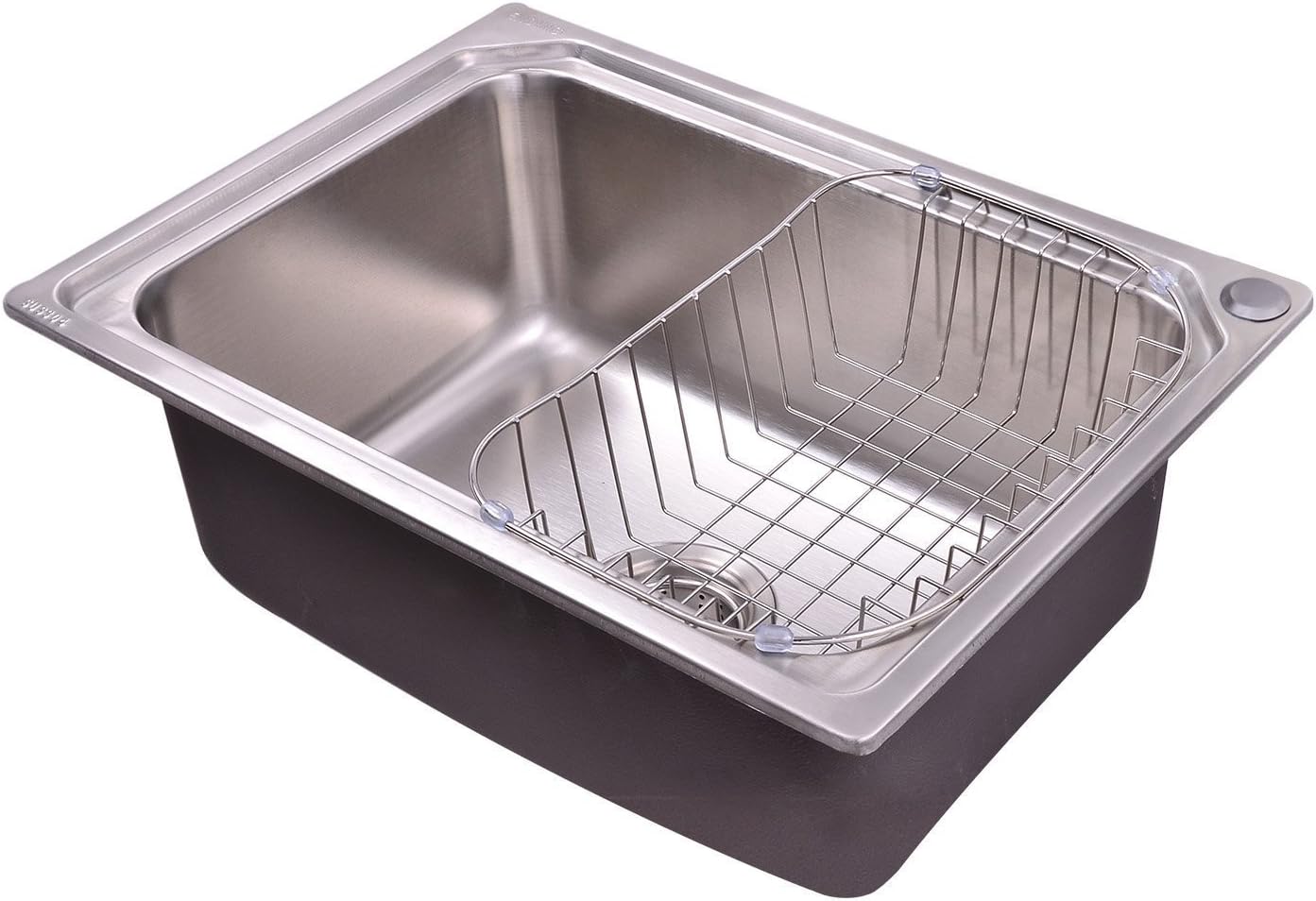 UUhome Fregadero Un Seno Con Escurreplatos Acero Inoxidable Cepillado ...