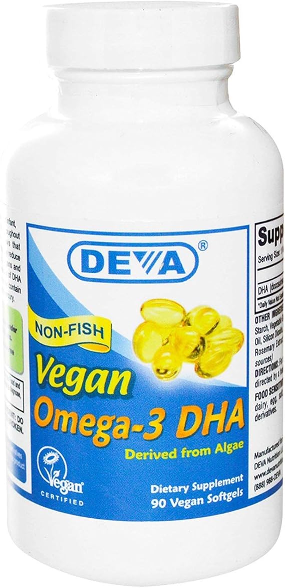 Amazon.com: Deva Vegan Omega-3 Dha - 90 Vegan Softgels (Pack of 2 ...