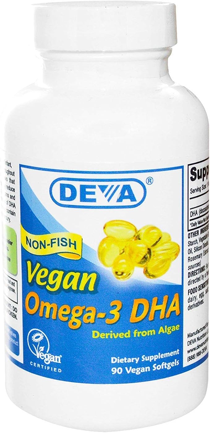 Amazon.com: Deva Vegan Omega-3 Dha - 90 Vegan Softgels (Pack of 2 ...