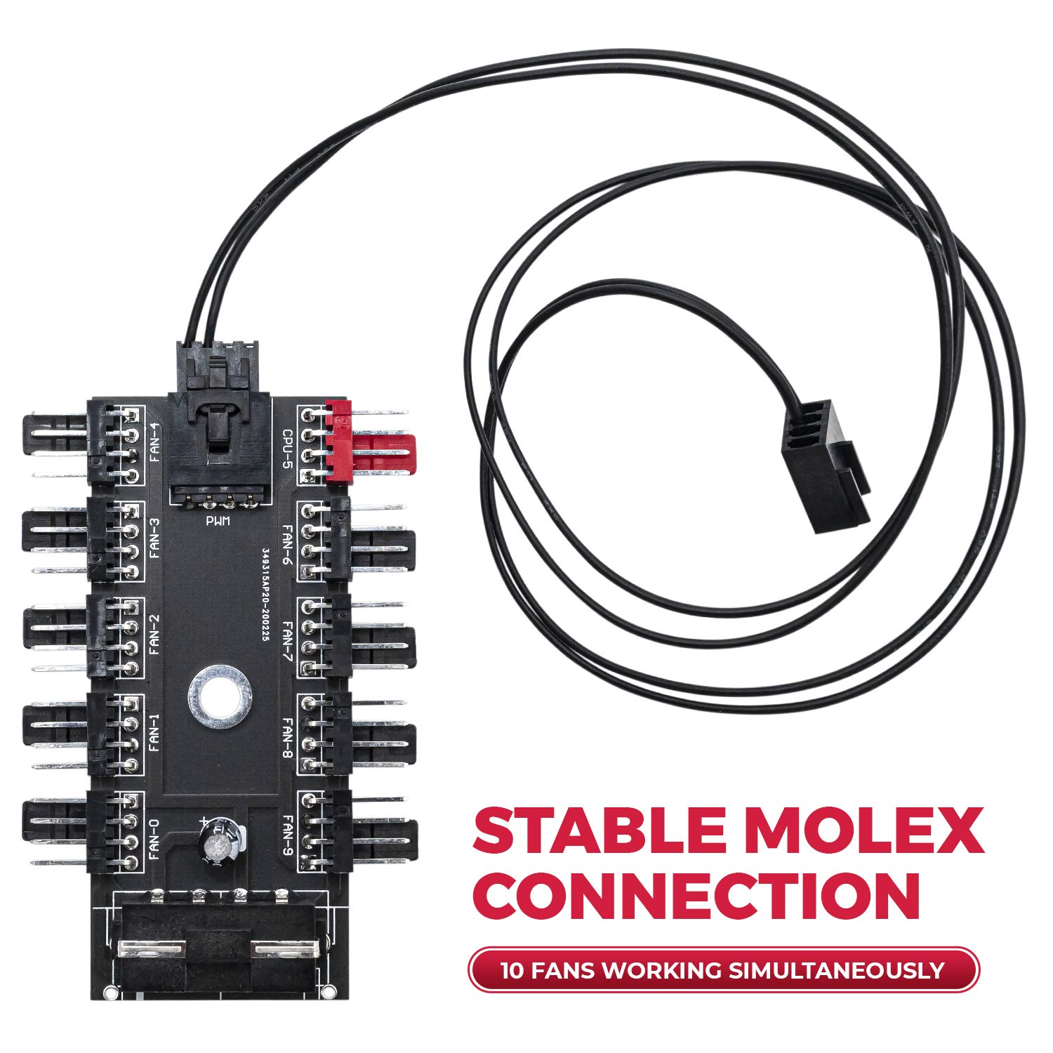 Mua BUYMINERS.CA Chassis Fan Hub CPU Cooling 10 Port 12 V Molex to PWM ...