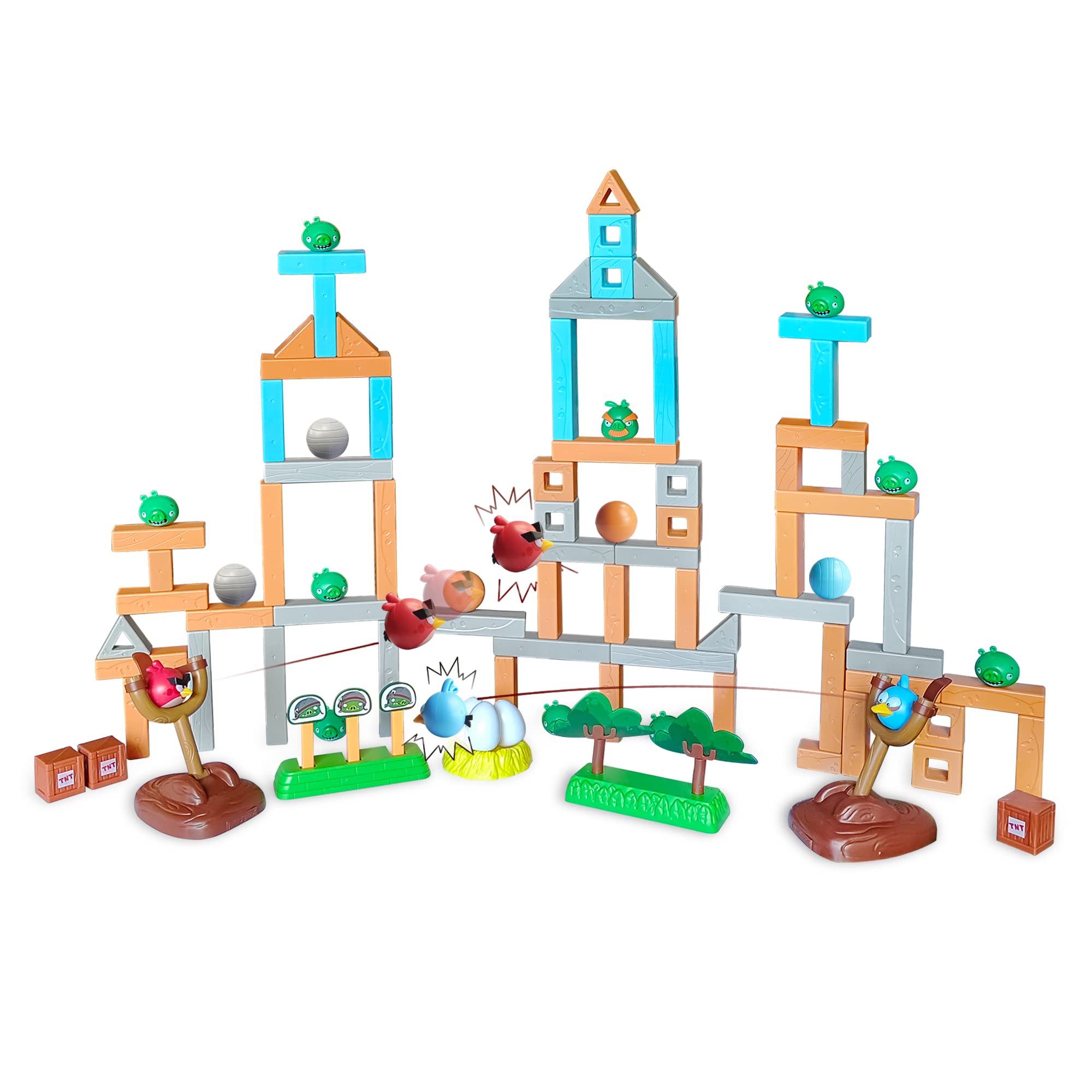 Mua ROLOSO Newly Licensed Angry Birds Toys Playsets Build N’ Launch ...