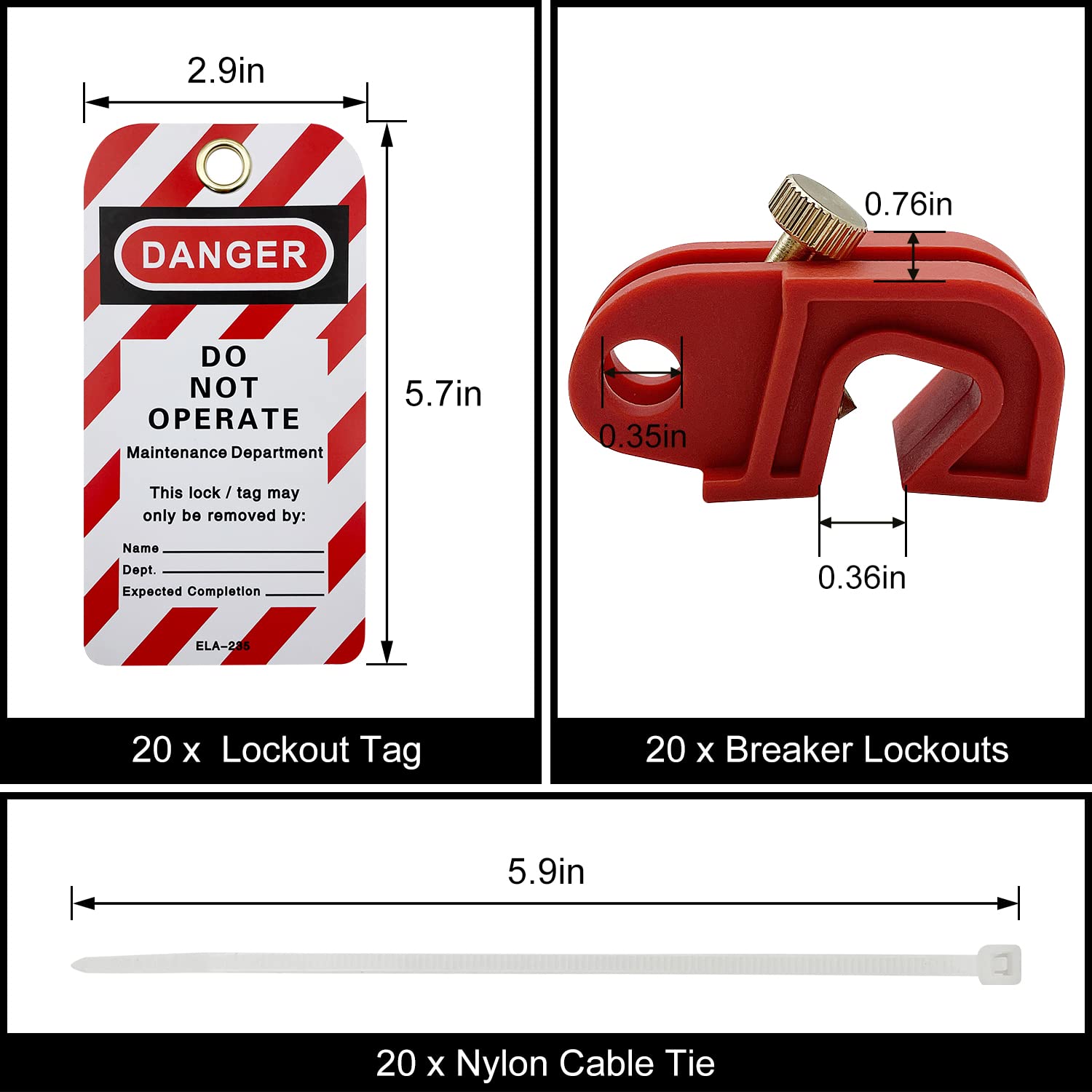 Mua SAFBY Circuit Breaker Lockout Device - Lockout Tagout Kit 20 PCS ...