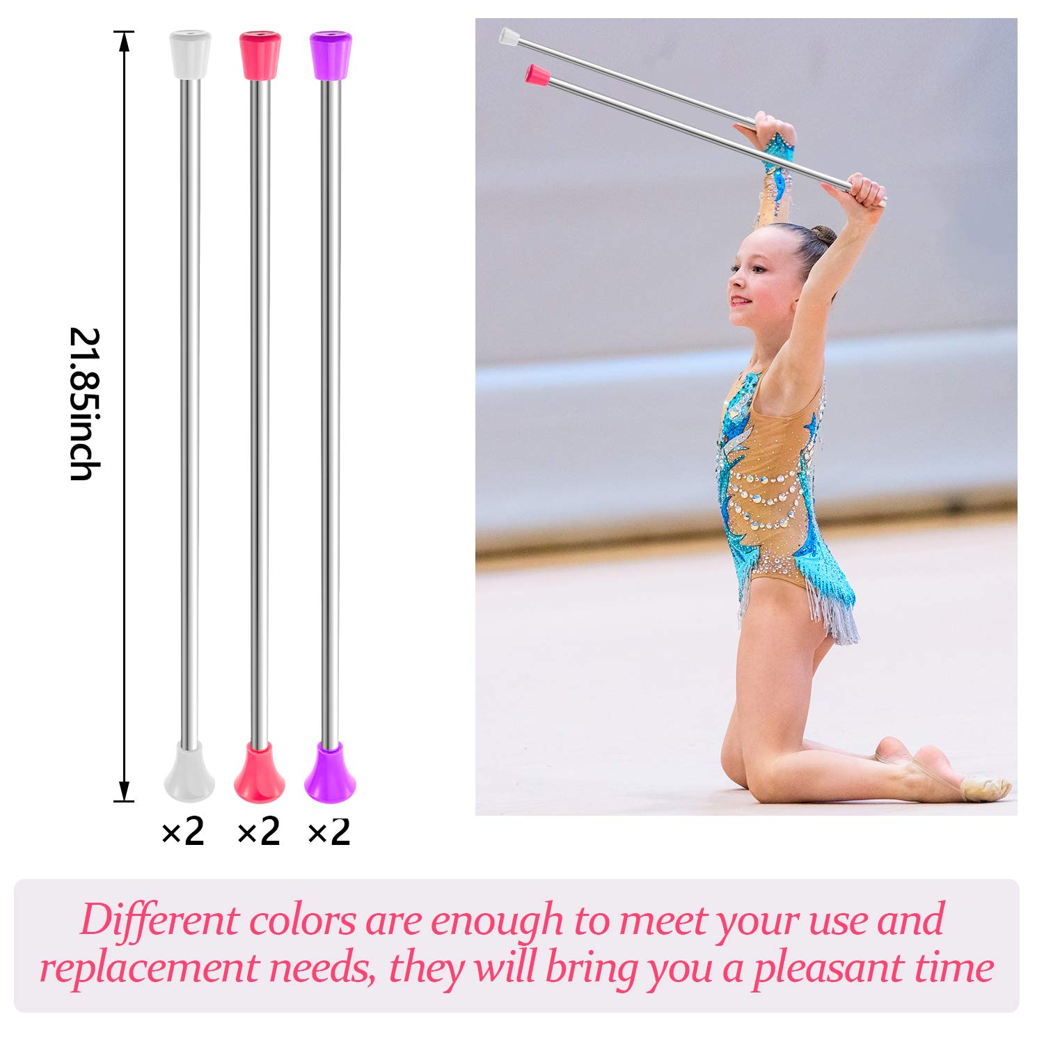 Mua Sumind 6 Pieces 21'' Twirling Batons Unisex Kids' Gymnastics ...