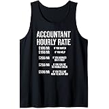 Amazon.com: Funny Accountant Hourly Rate Accounting CPA Humor T-Shirt ...