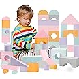 Amazon.com: Set of 34 Jumbo Large Foam Blocks for Toddlers - Stacking ...