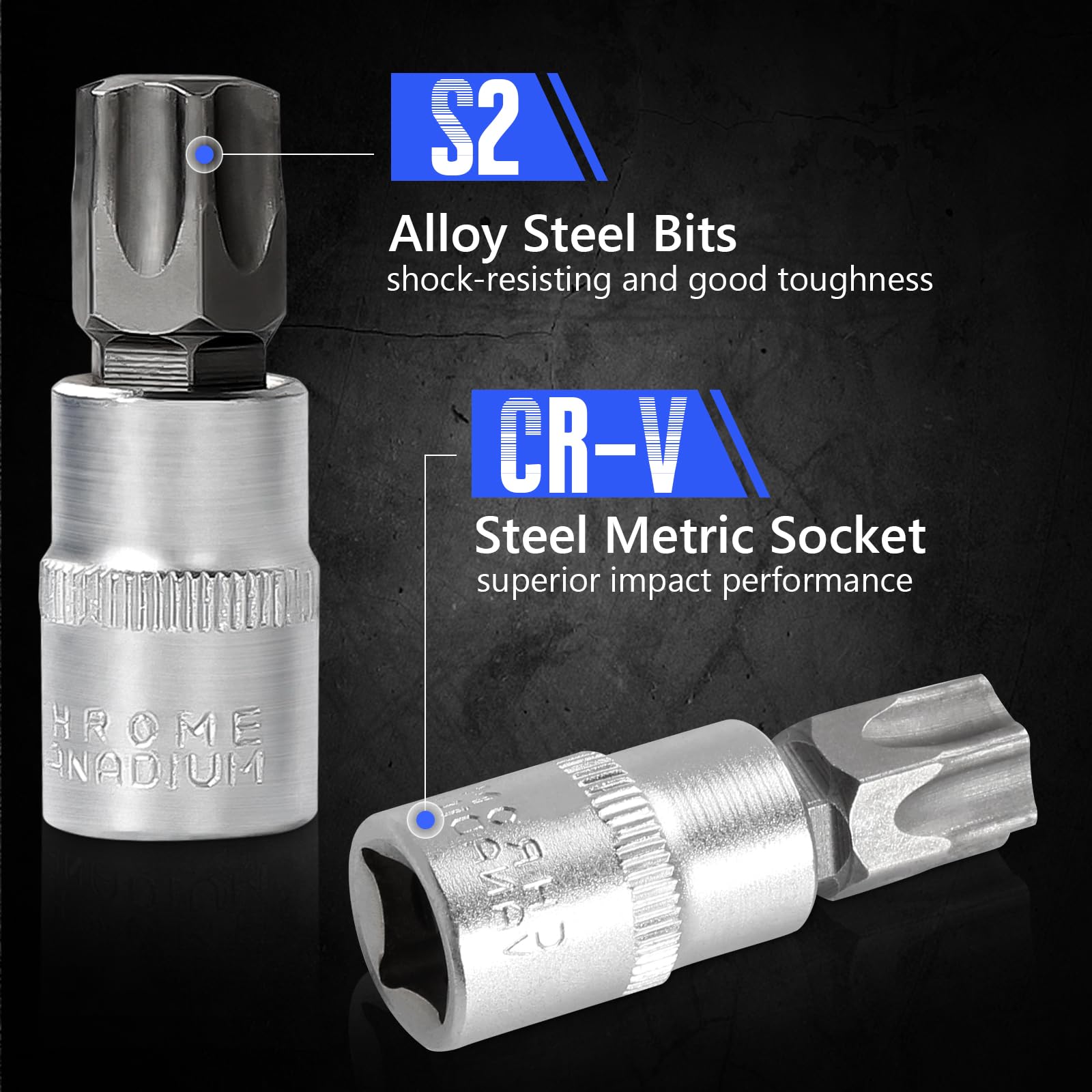 Mua Drive Male Female Torx Star Bit Socket E-Socket Set Handheld Tool ...