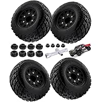 Amazon.com: Rc Truck Tires,12mm/14mm Hex RC Wheels Tires for 1/10 Slash 4×4 2WD,Arrma Senton ...
