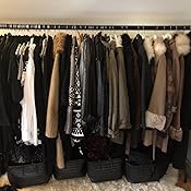 Amazon.com: The Shopfitting Shop Heavy Duty Black Clothes Rail Garment ...