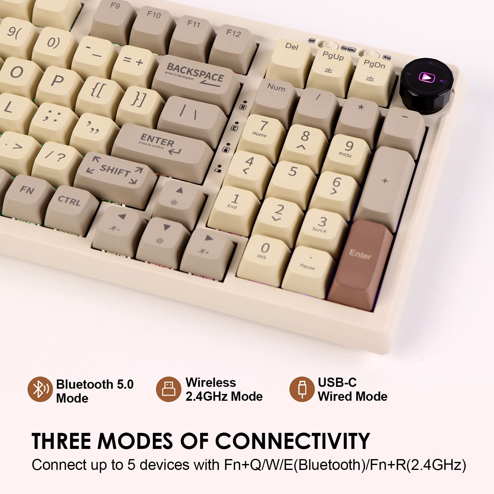 Mua EPOMAKER RT100 Mechanical Keyboard, Retro Gaming Keyboard, with ...