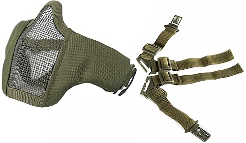 OneTigris 6" Foldable Half Face Mesh Mask Military Style Comfortable ...