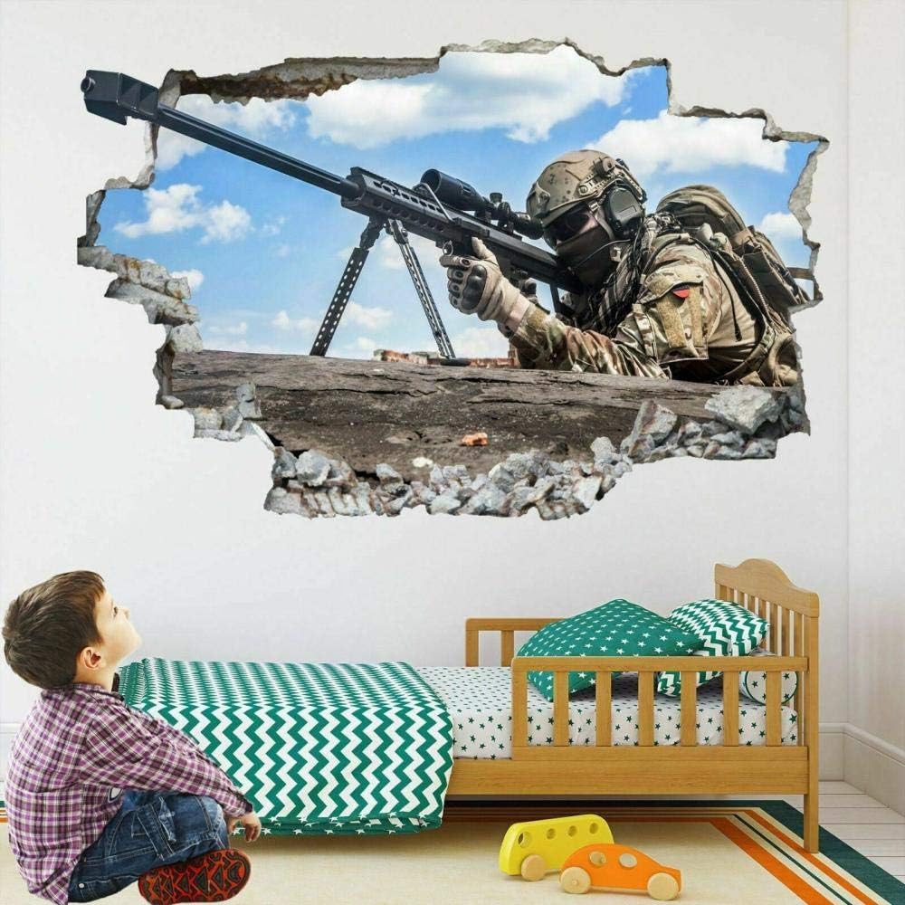 Pegatinas de pared Etiqueta de la pared Sniper Soldier Army Military ...