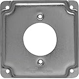 Hubbell-Raco 812C 20A Receptacle 1.594-Inch Diameter 4-Inch Square ...