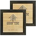 Amazon.com - Rustic Wooden Square Picture Frames 8x8 - Set of 2 ...