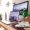 Anley Pakistan Deluxe Desk Flag Set - 6 x 4 Inch Miniature Pakistani PK ...