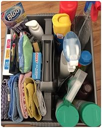 Kitchen Tidy Organiser Cleaning Caddy Tote Tray Large Strong Cleaners ...