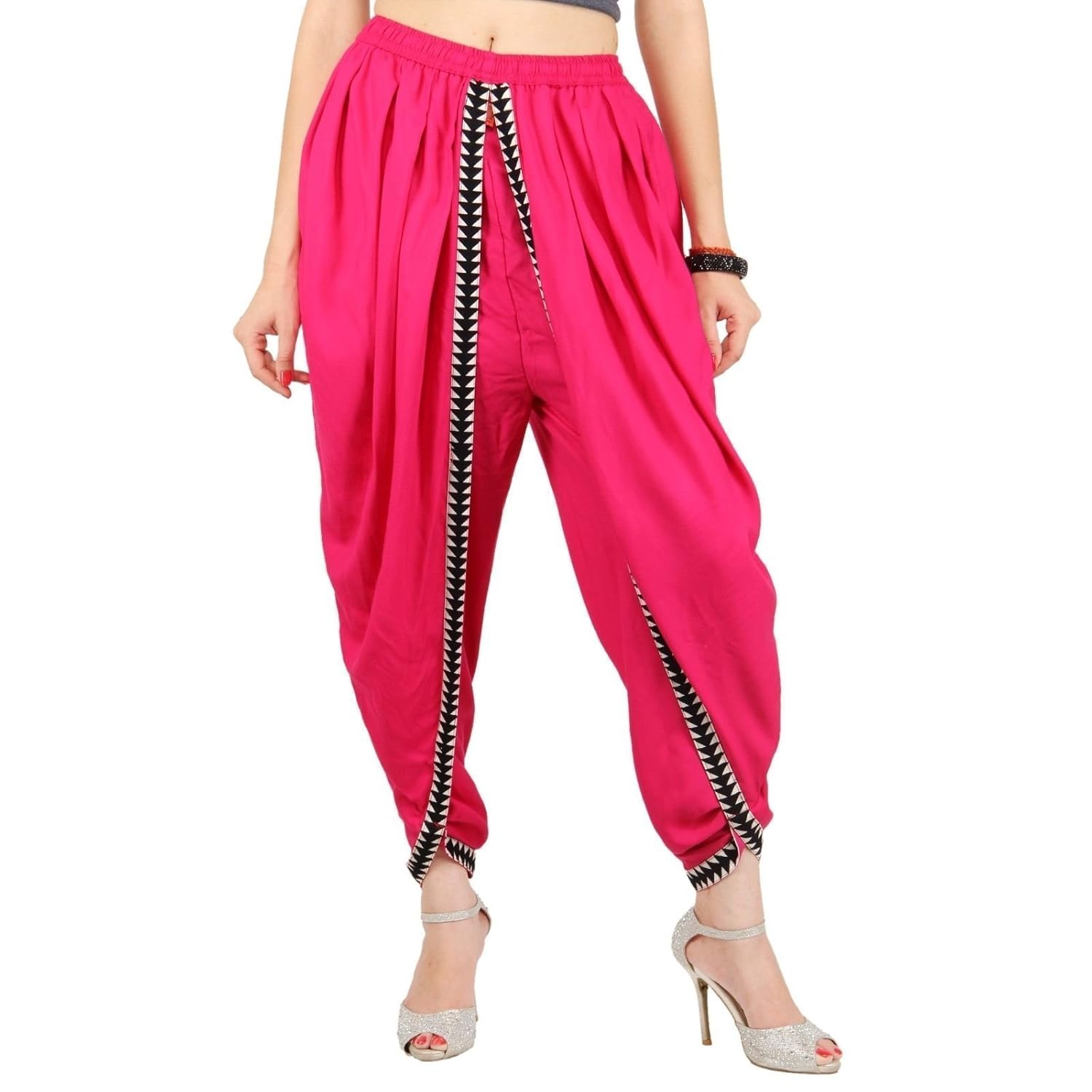 Handmade Products Dhoti Salwar Dhoti Pant Hot Pink Color Rayon Dhoti ...