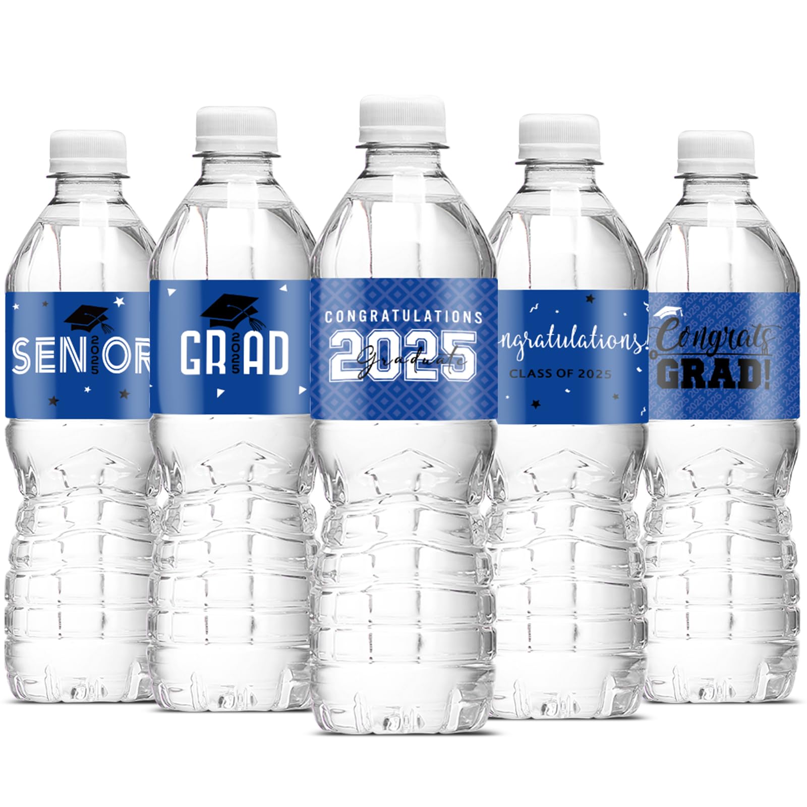 25 Pcs Class of 2025 Graduation Water Bottle Labels Party Decorations ...