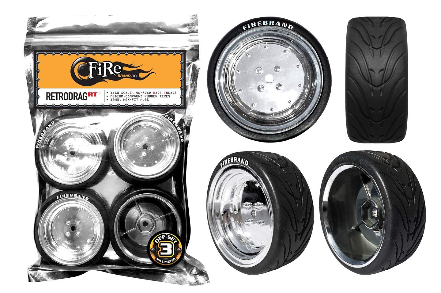 Firebrand Rc Retrodrag Rt On Road Race Wheels And Firefang | Desertcart ...