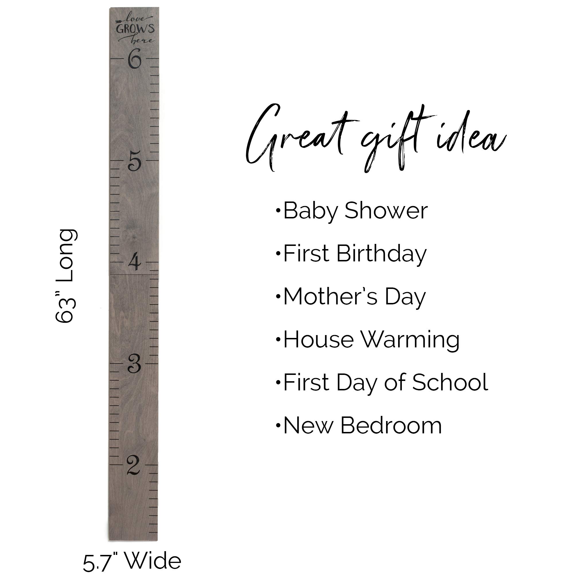 Mua HEADWATERS STUDIO Wooden Growth Chart for Wall - Height Growth ...