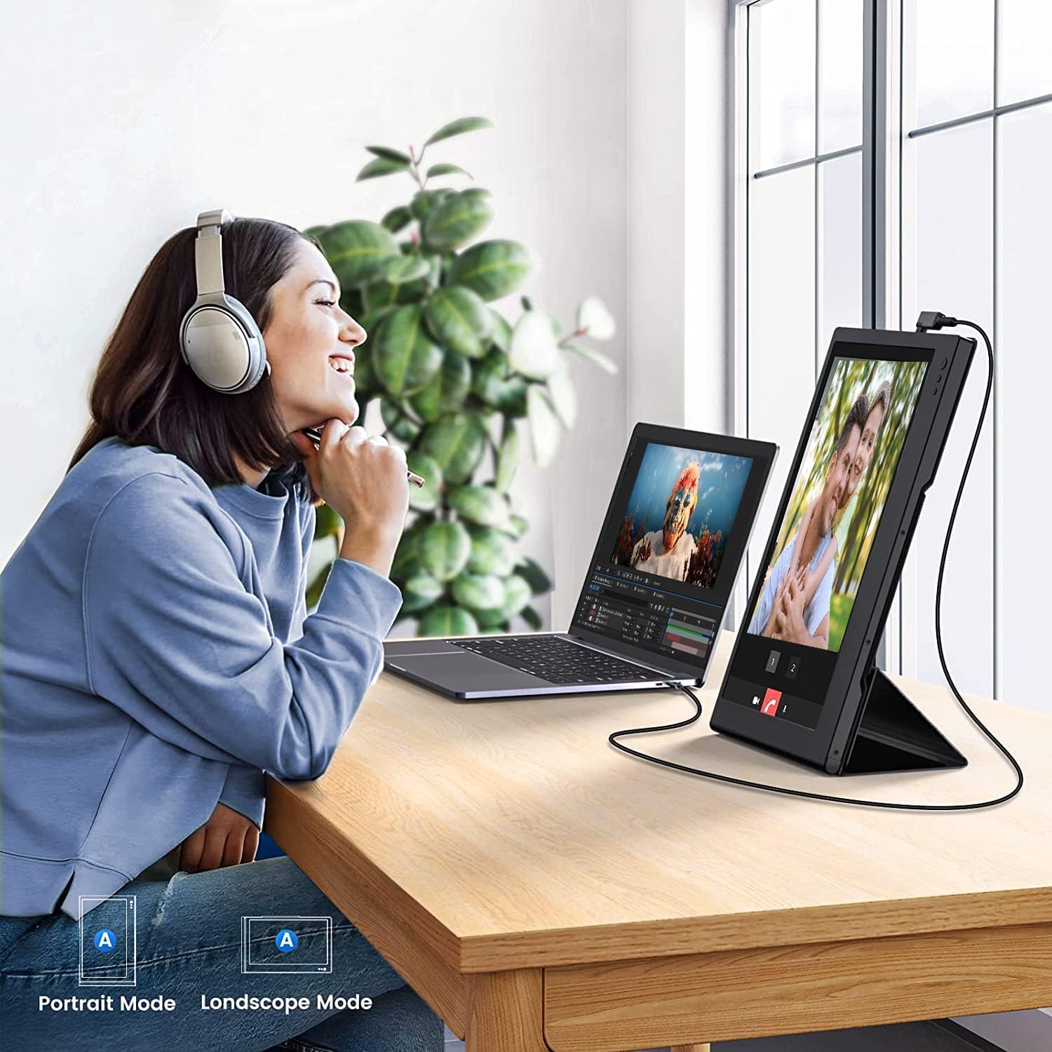 Mua APILDELLA Portable Monitor 12’’ Laptop Monitor Extender USB C HDMI ...