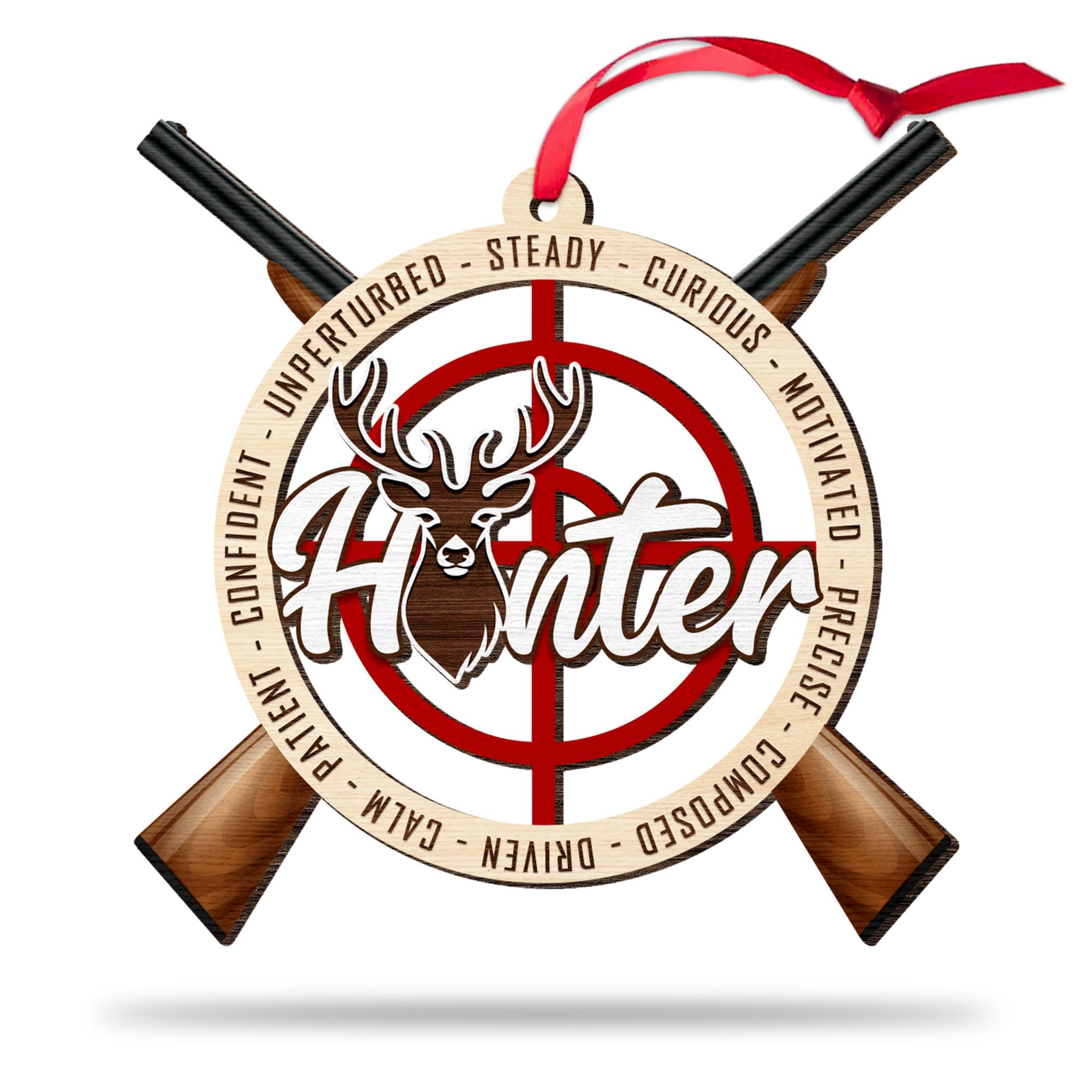 MUCHNEE Hunting Christmas Ornaments 2024, Deer Hunter Car Hanging ...