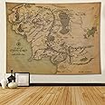 Amazon.com: Apiawa Vintage Map of Middle Earth Tapestry Re-tro Middle ...