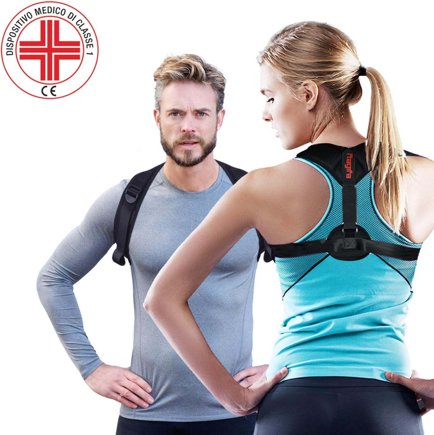 Flagifa, Fascia Posturale Spalla e Schiena, Correttore Postura Uomo e ...