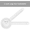 JoGensko 12 Inch Goniometer for Orthopaedic Use, 360 Degree Large Size ...