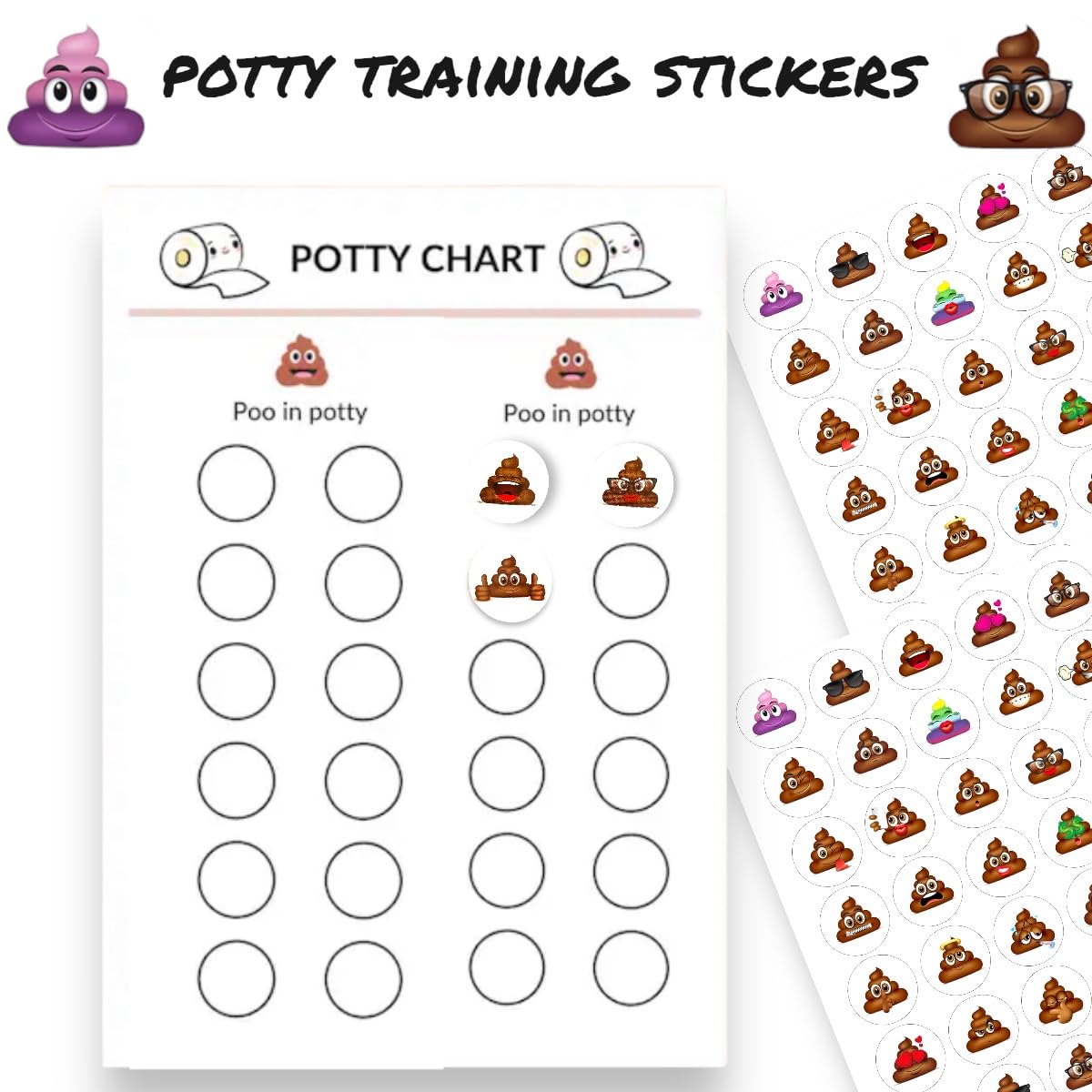 Mua Joyful Artistry Poop Stickers - 420 Cute Stickers for Poop Party ...