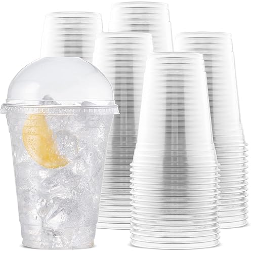 Durameg [100 Count - 16 oz. Crystal Clear PET Plastic Disposable Cups ...