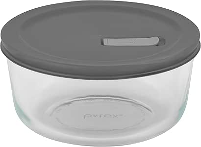 Amazon.com: Pyrex No Leak Lids 7 Cup Round Baking Dish with Plastic Lid ...