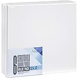 Amazon.com: MILO | 12x12" Stretched Artist Canvas Value Pack of 8 ...