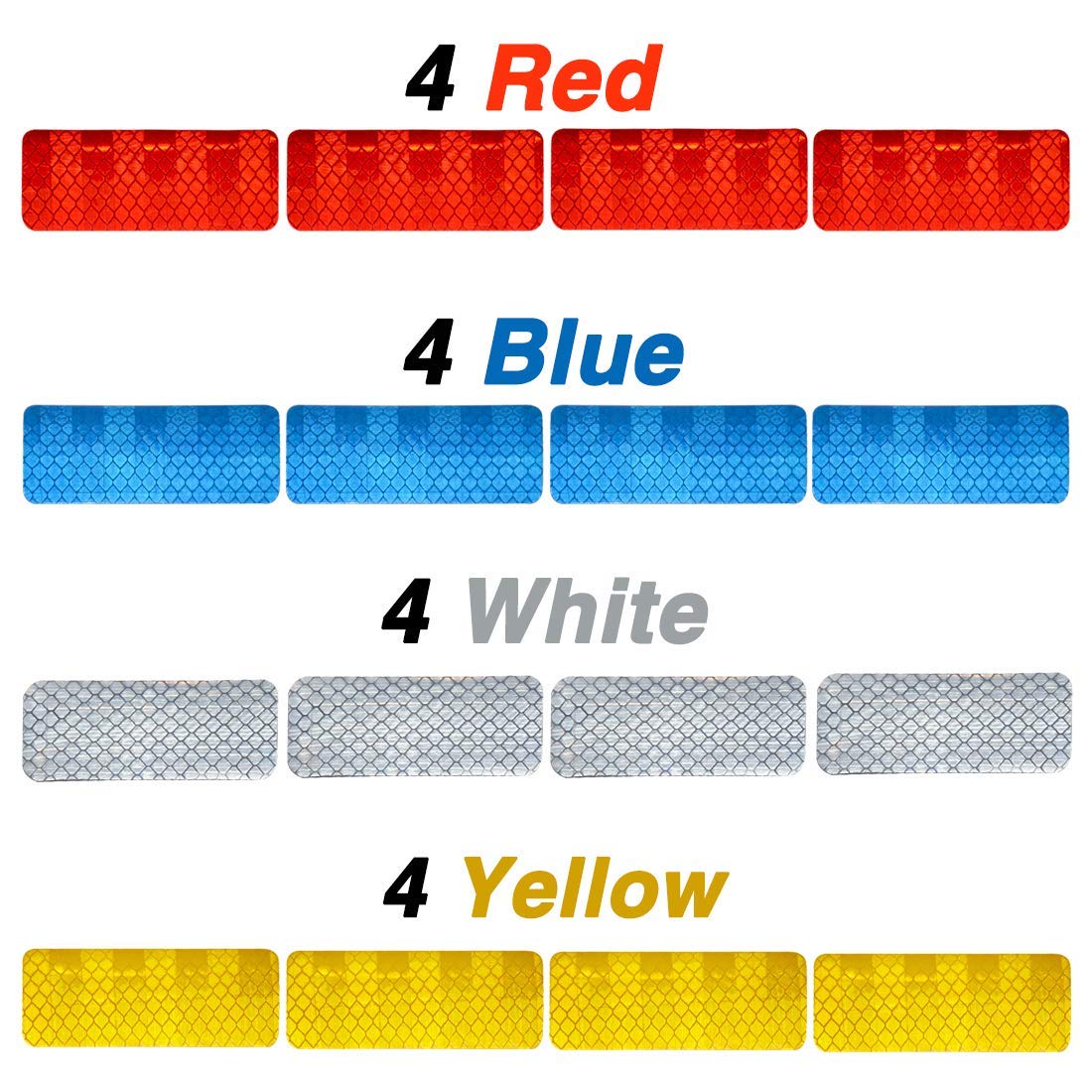 ONTWIE Car Warning Reflective Sticker, 16 Pack 3 x 8cm Safety Warning ...