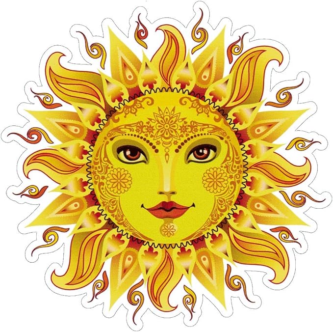 Amazon.com: UNIQUE BRIGHT Cheerful Sun - Bumper Sticker/Decal (4.25" X ...