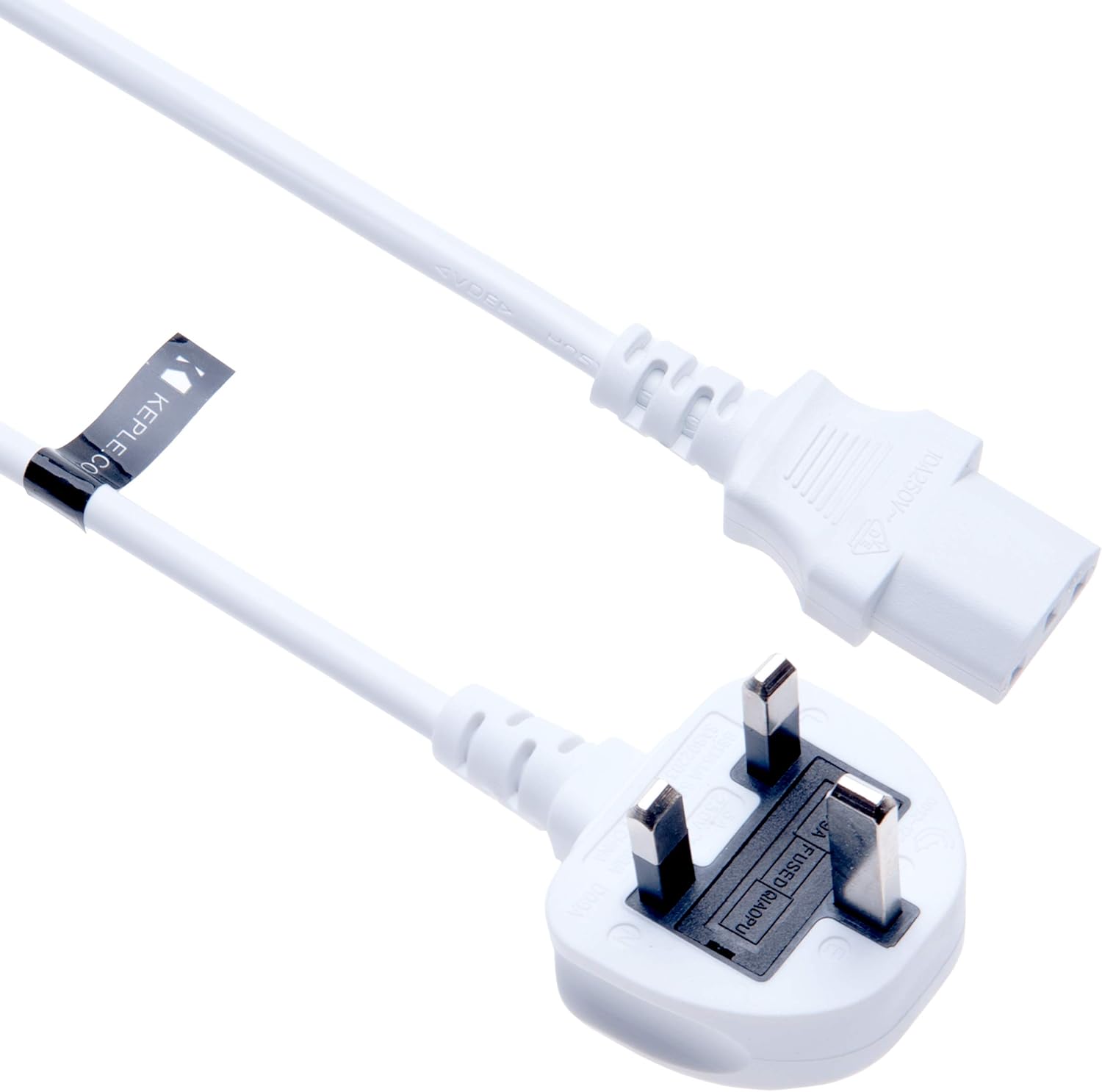 3 Pin Mains Power Lead 3 Prong Plug Cord Kettle Cable: Amazon.co.uk ...