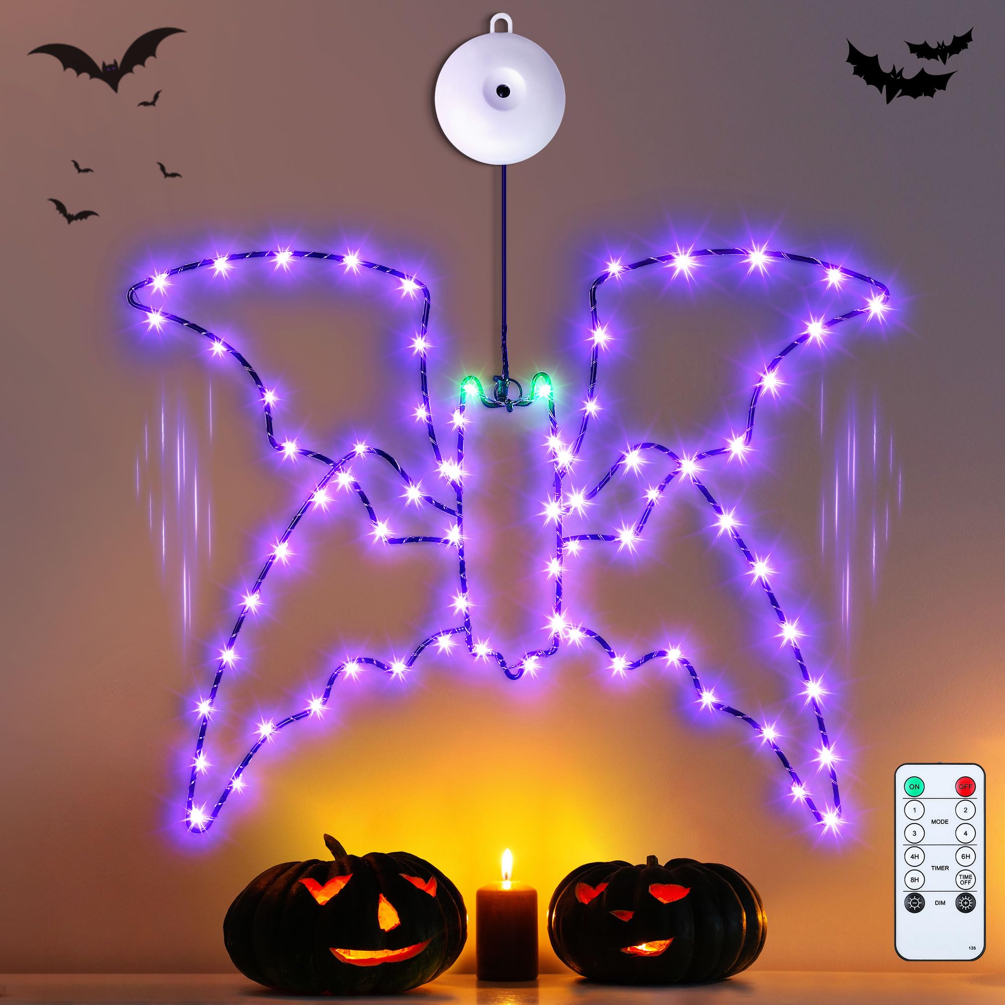 Halloween Decorations Flying Bat Lights, Large Flying Hanging Bats with ...