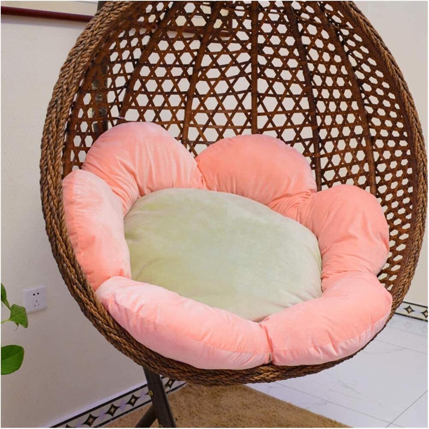 DYYD cojín de la Silla del Huevo Colgando de Mimbre Rattan Silla Huevo ...