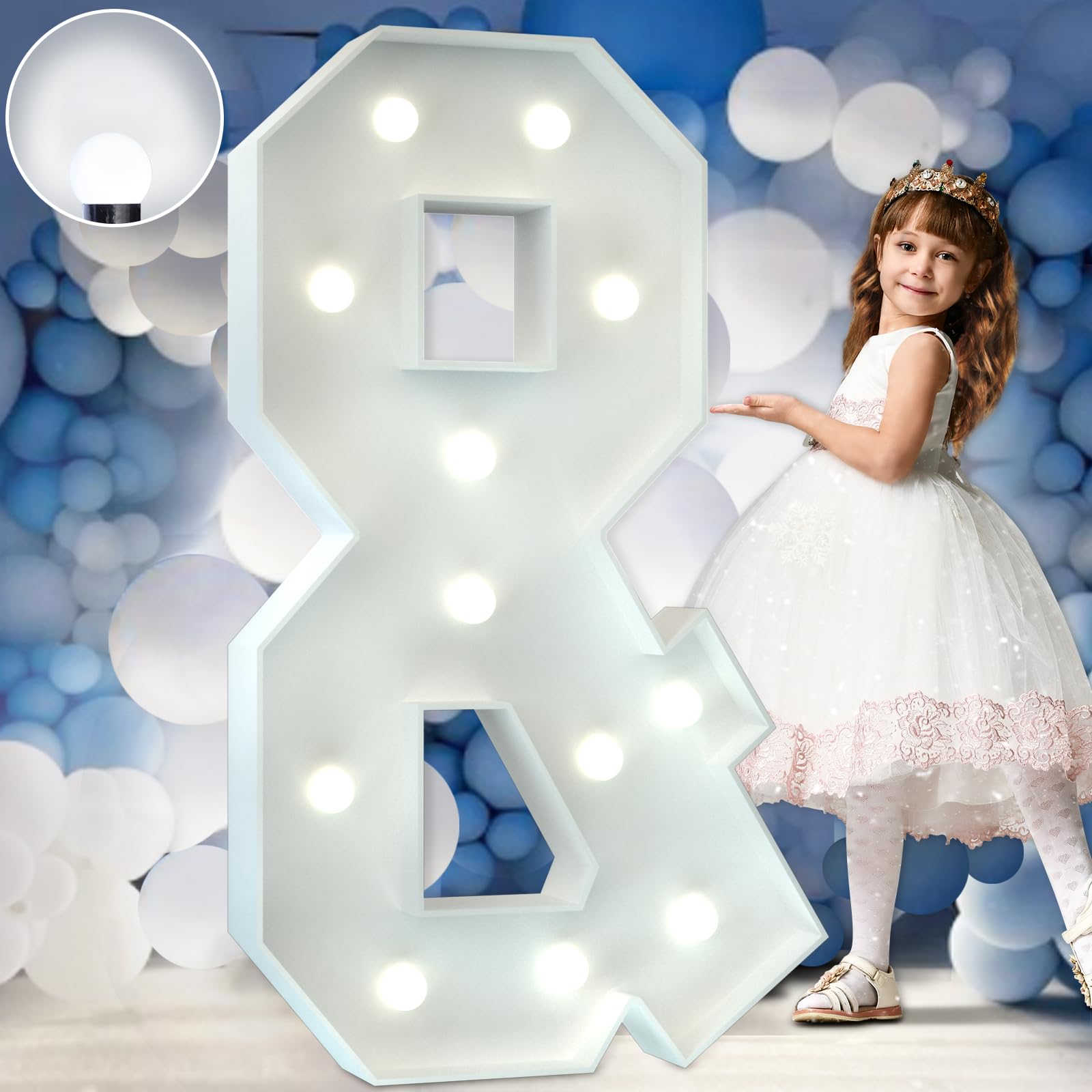 imprsv 4FT Marquee Light Up Letters, Cool White Light Up Letters ...