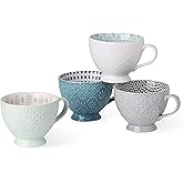 Amazon.com: Signature Housewares Pad Print Set of 4 Assorted Footed ...