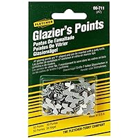 OOK Glazing Push Points, Glazier Points, Steel, Zinc Finish (45 Piece ...