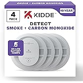 Kidde Smoke & Carbon Monoxide Detector, 10-Year Battery Powered, LED Warning Light Indicators, 2 ...