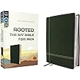 Rooted: The NIV Bible for Men, Leathersoft, Green, Comfort Print ...