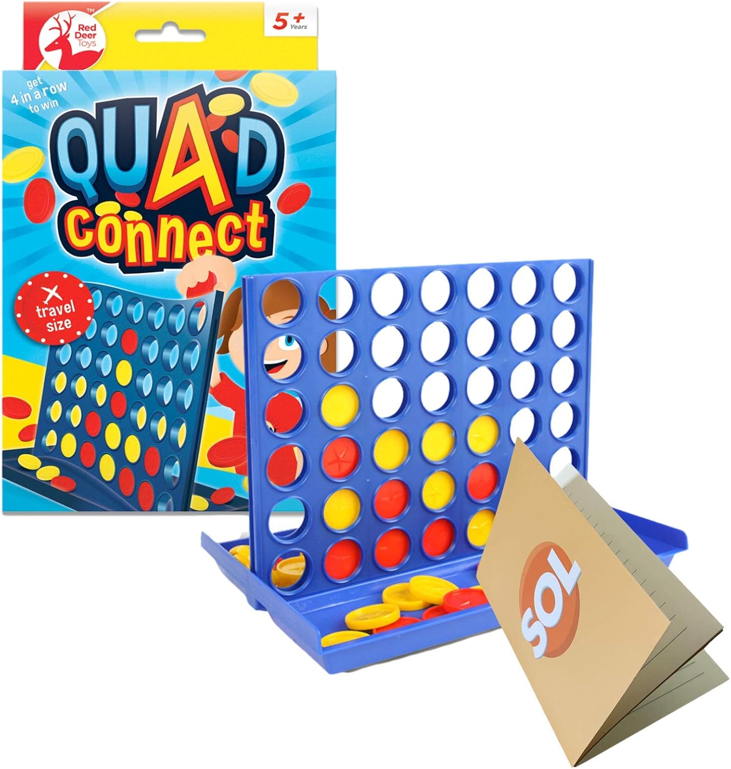 Four In A Row Game Set Portable, Educational, and Fun Game for Children ...