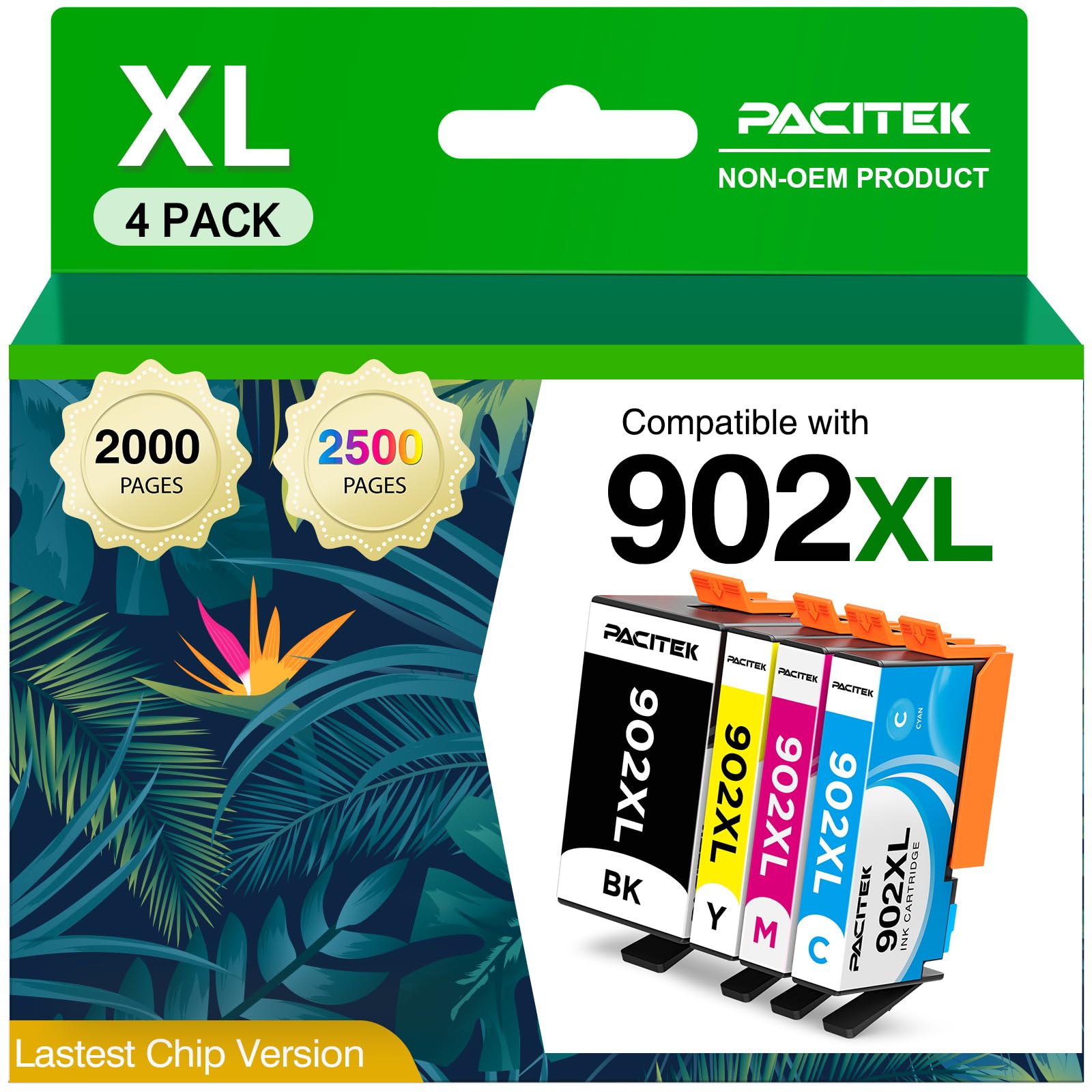 PACITEK 902XL Ink Cartridges for Hp Printers Replacement for Hp 902 Ink ...