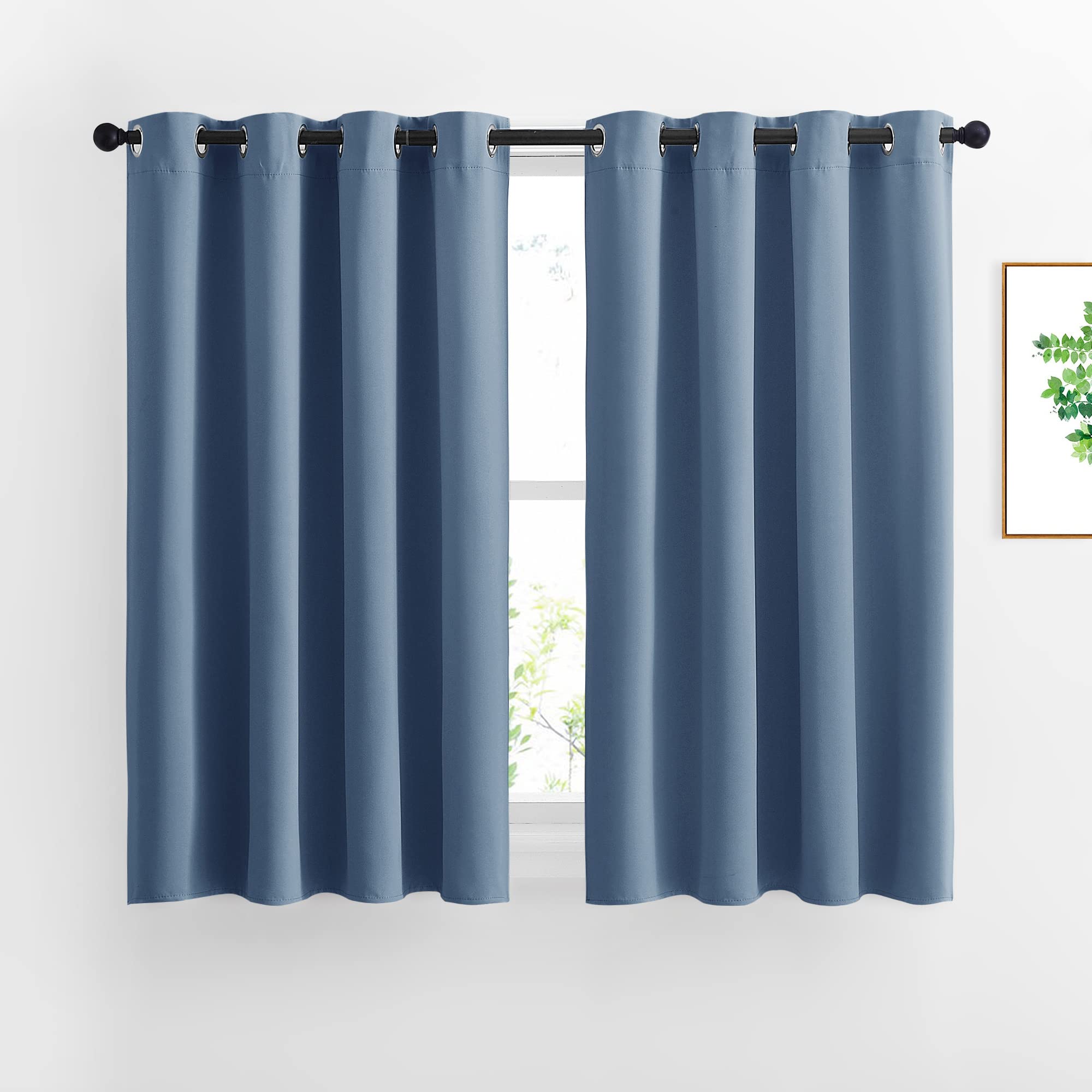 NICETOWN Half Window Curtains for Bedroom - Silver Grommet Modern ...