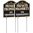 Amazon.com : Mailitech (2 Pack) No Trespassing Signs Private Property ...
