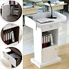 ZEELYDE Lectern Podium Stand,Podium Wood Stand, Floor Standing Podiums ...
