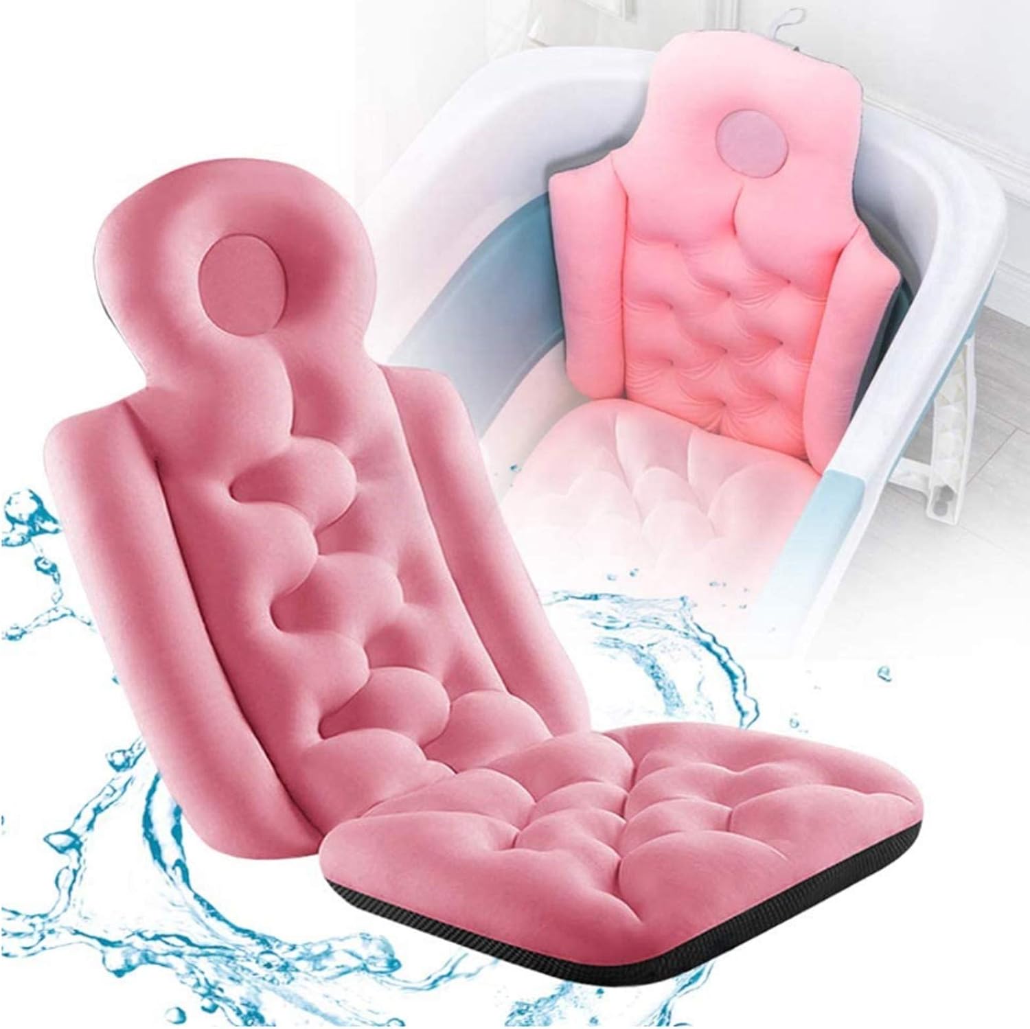 Bath Cushion For Tub For Adults Full Body Non slip Ergonomic Bathtub