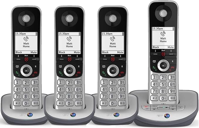 BT Advanced Z Quad Digital Cordless Answerphone in Silver: Amazon.co.uk ...